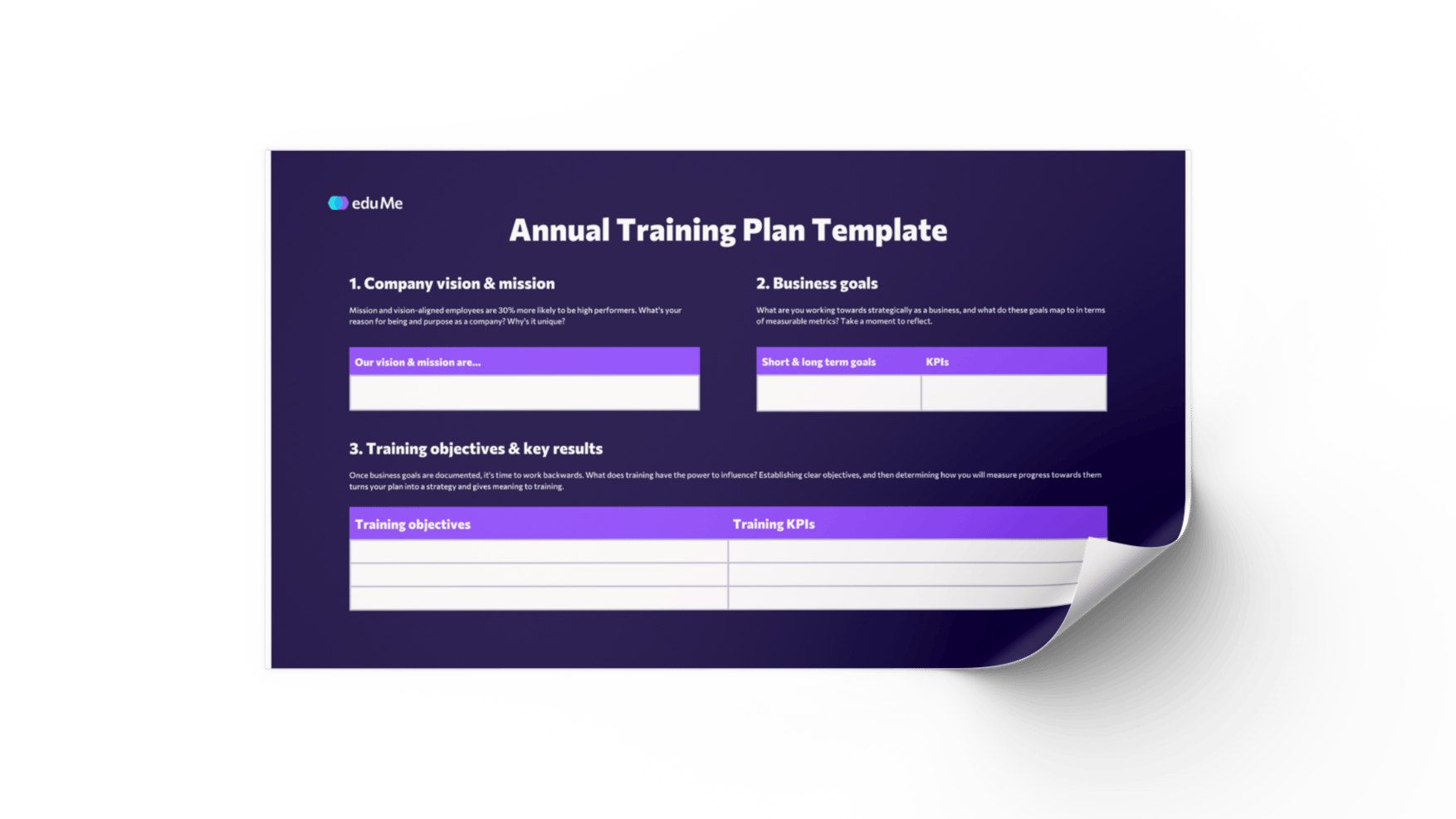 Annual Training Plan Template | eduMe